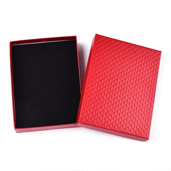 12pc Rhombus Textured Cardboard Jewelry Boxes with Black Sponge for ...