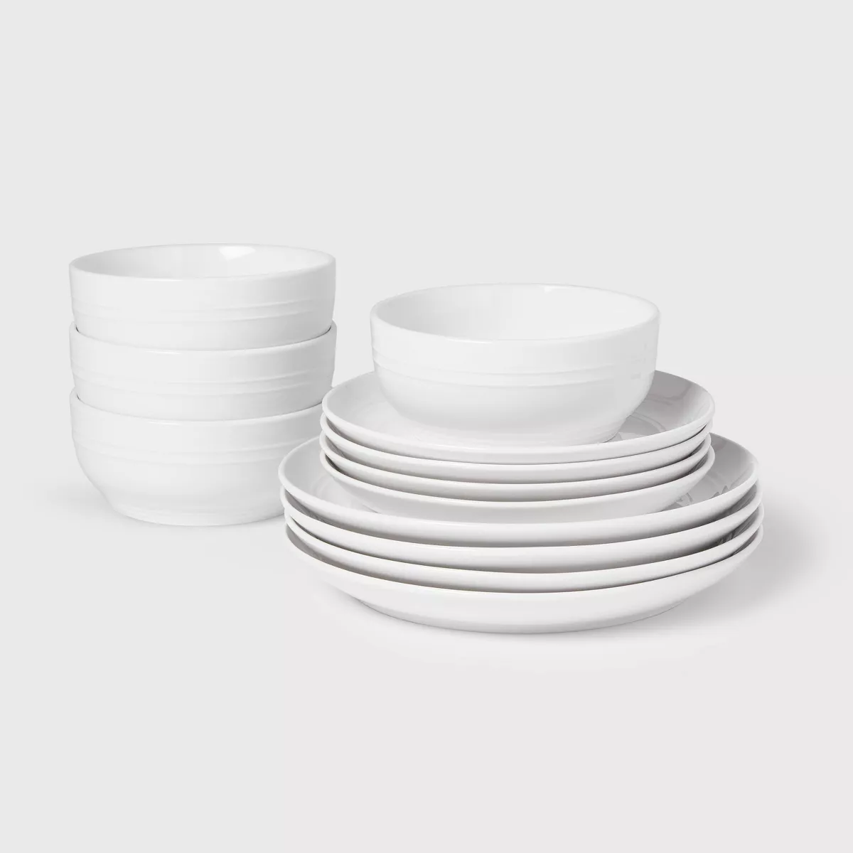12pc Stoneware Westfield Dinnerware Set - Walmart.com