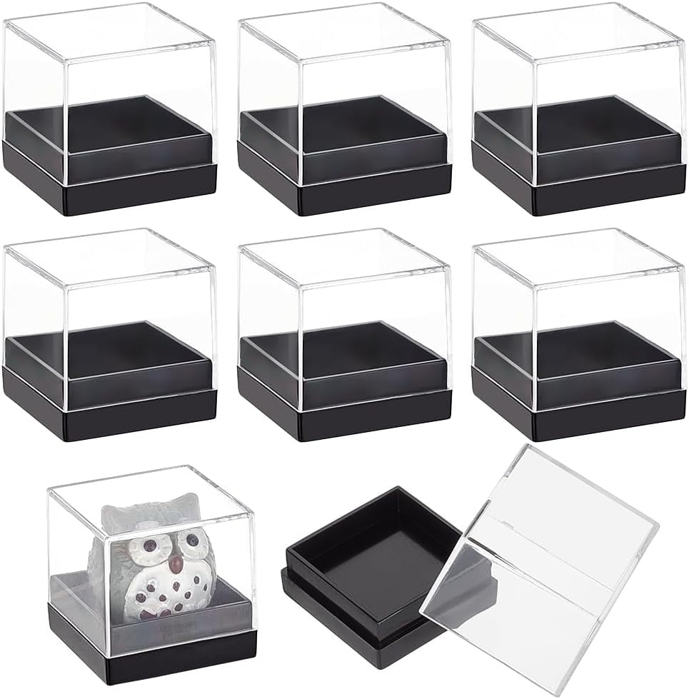 12pc Transparent Plastic Minifigures Display Case Dustproof Dolls ...