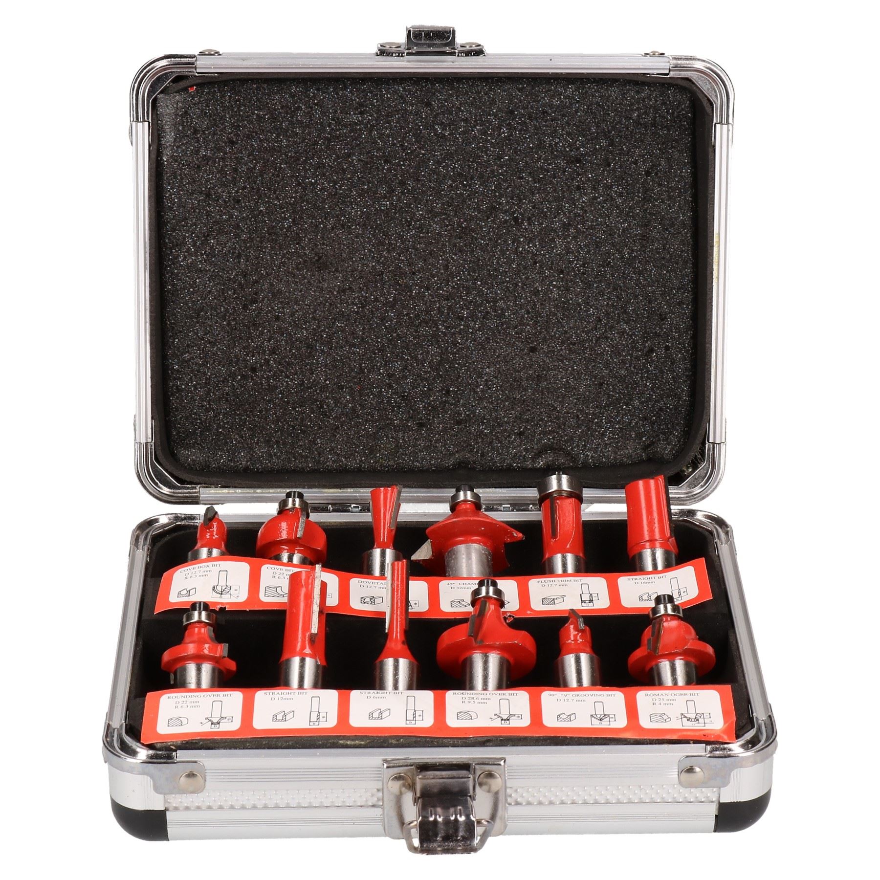 12pc Tungsten Carbide Tip TCT Router Bit Set With 1/2 Shank Cutter ...