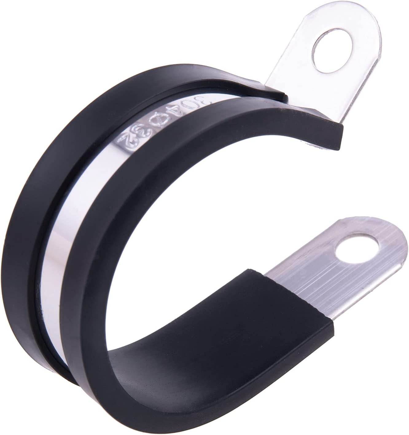 12pcs 1-1/4 Inch Stainless Steel Cable Clamp, Silicone Rubber Cushioned ...