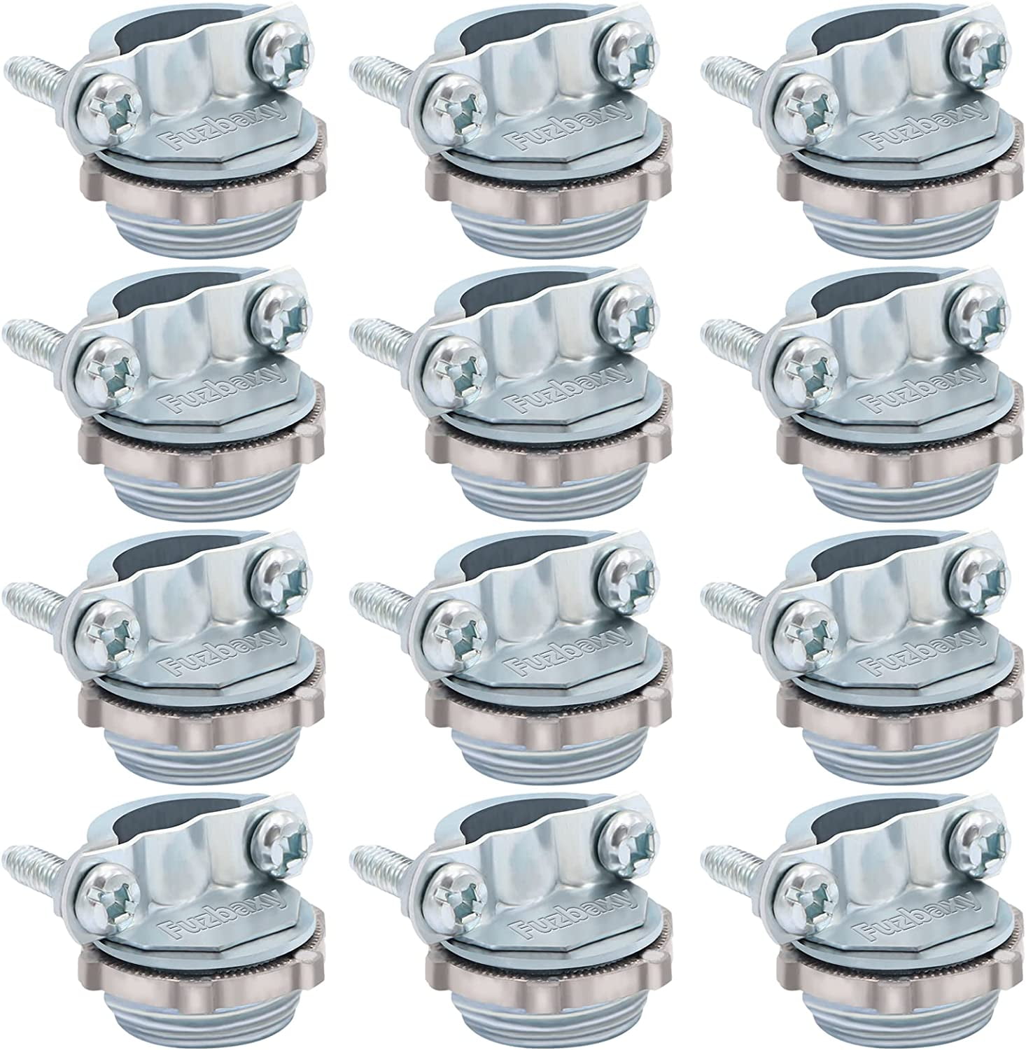 12pcs 1/2Inch Clamp Type Cable Connectors for Metallic Conduit Protect ...