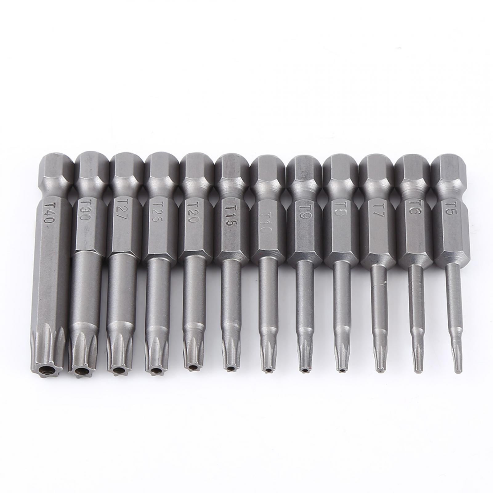 12pcs 1/4 Inch Shank 50mm S2 Steel Magnetic Star Head Screwdriver Bits ...