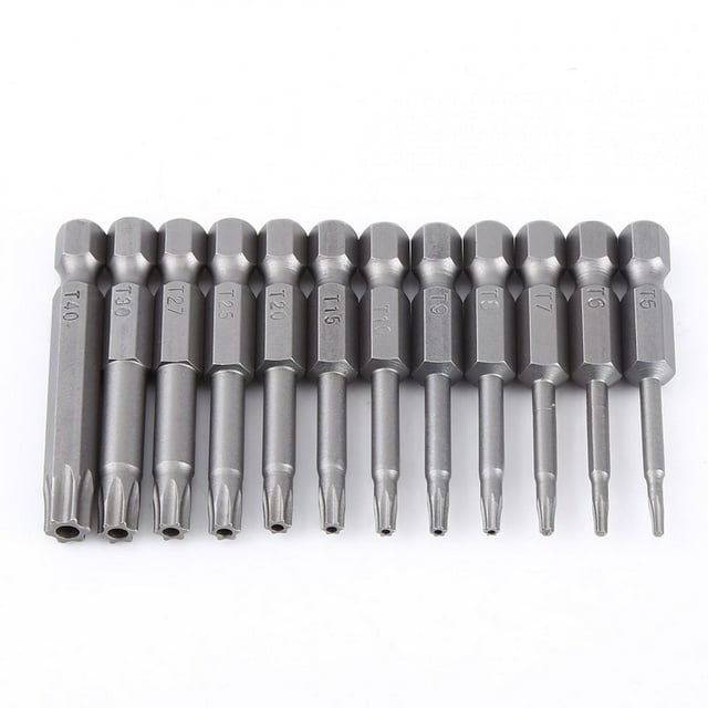 12pcs 1/4 Inch Shank 50mm S2 Steel Magnetic Star Head Screwdriver Bits ...