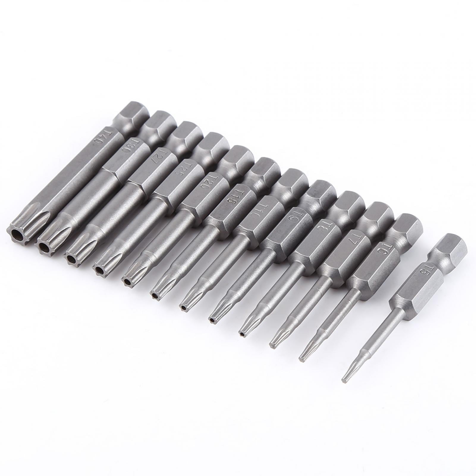 12pcs 1/4 Inch Shank 50mm S2 Steel Magnetic Star Head Screwdriver Bits ...