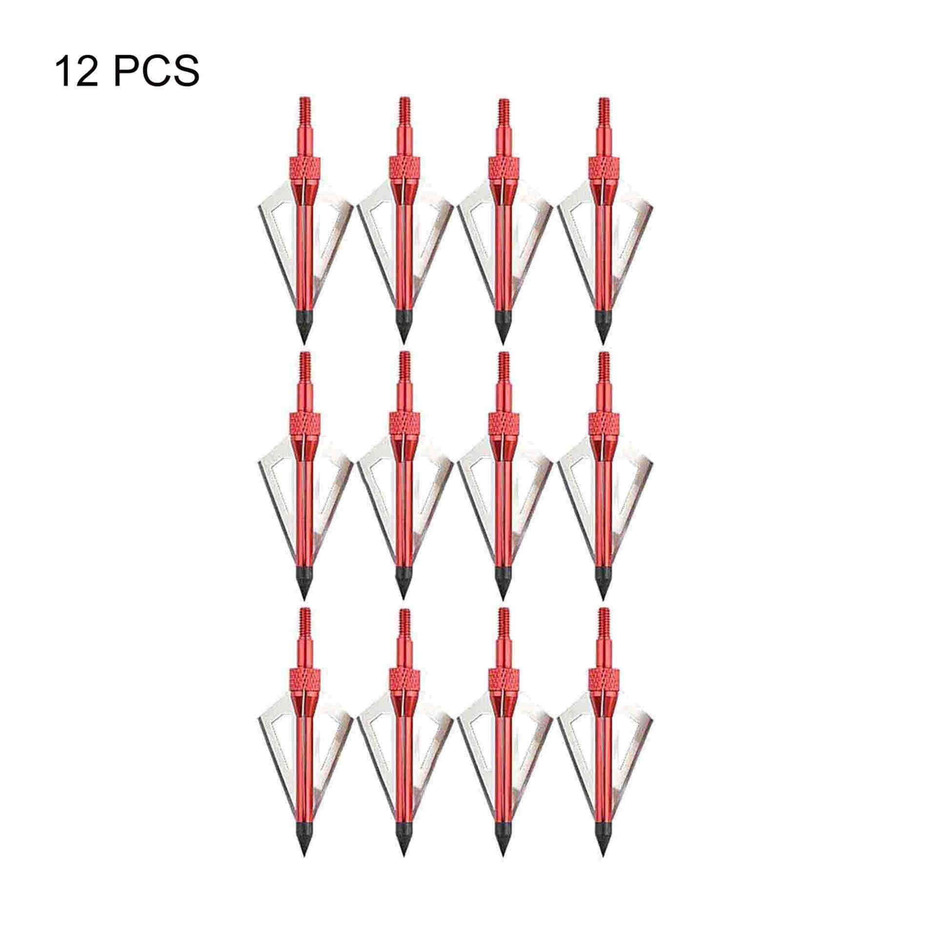 12pcs 100 Grains Archerys Broadheads Hunting Arrows Tips Arrows Heads ...