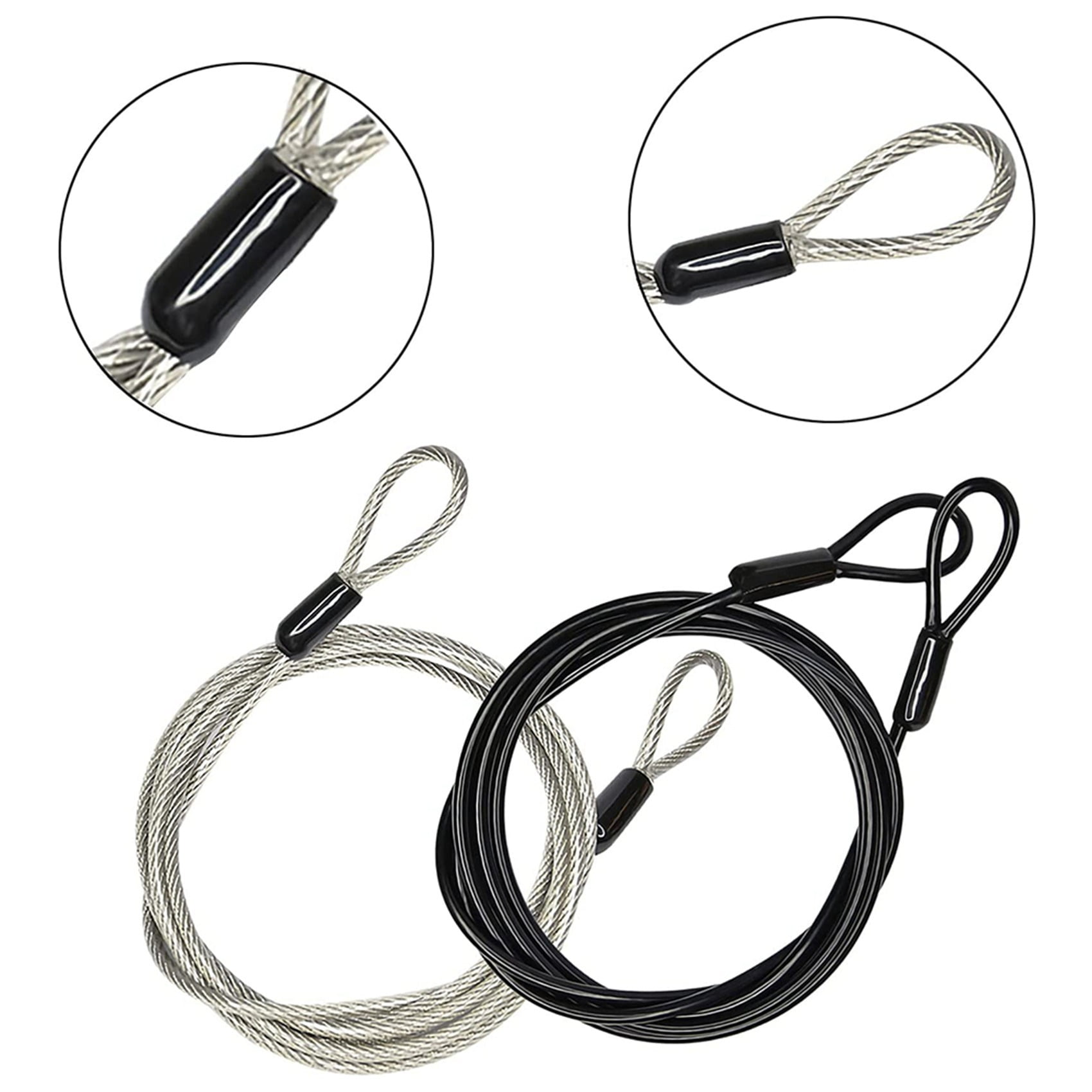 12pcs 100CM/3.3Ft Long Travel Security Cable Lock,Braided Steel Coated ...