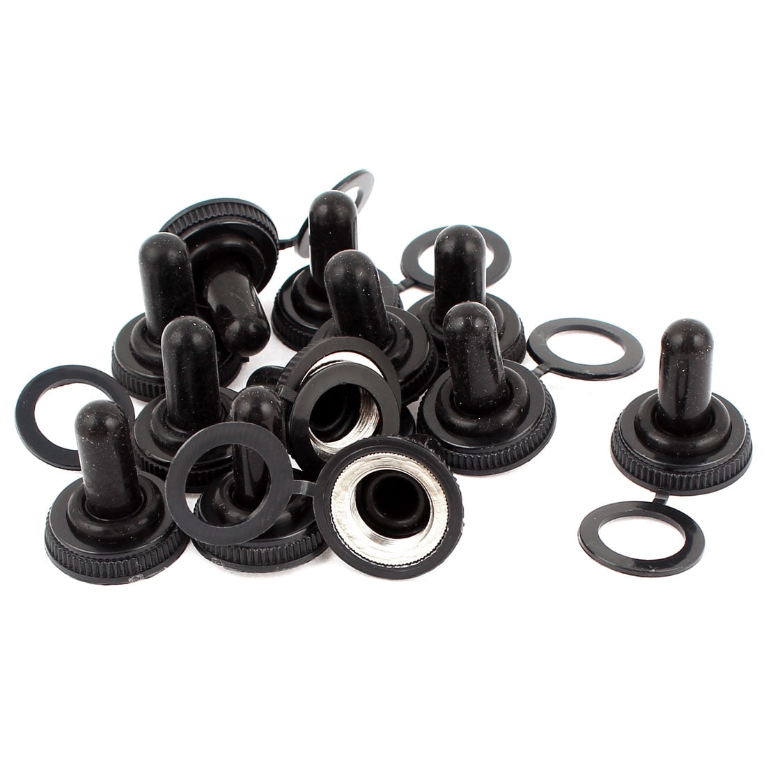 12pcs 11mm Female Thread Dia Rubber Waterproof Toggle Switch Cover Cap ...