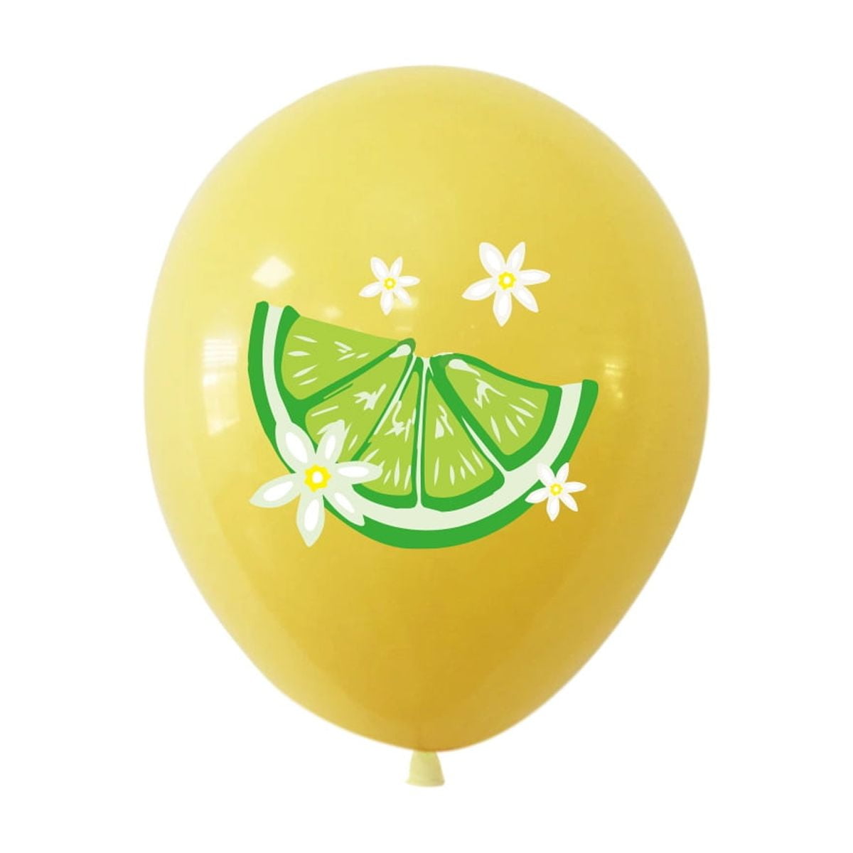 12pcs 12‘’ Lemon Balloons Pattern Latex Balloons Green Yellow Lemonade ...