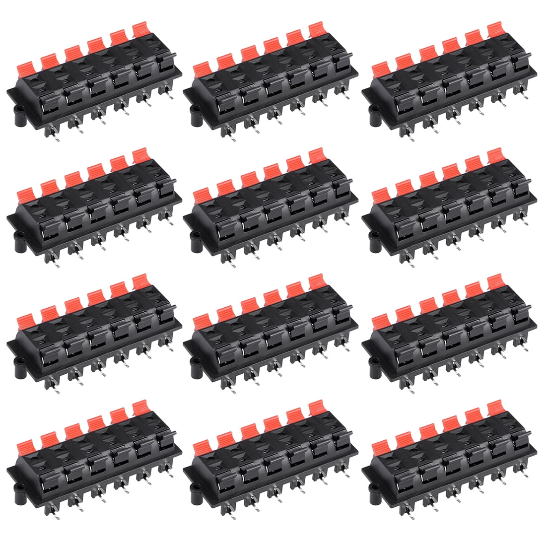12pcs 12 Way Jack Socket Spring Push Release Connector Speaker Terminal ...