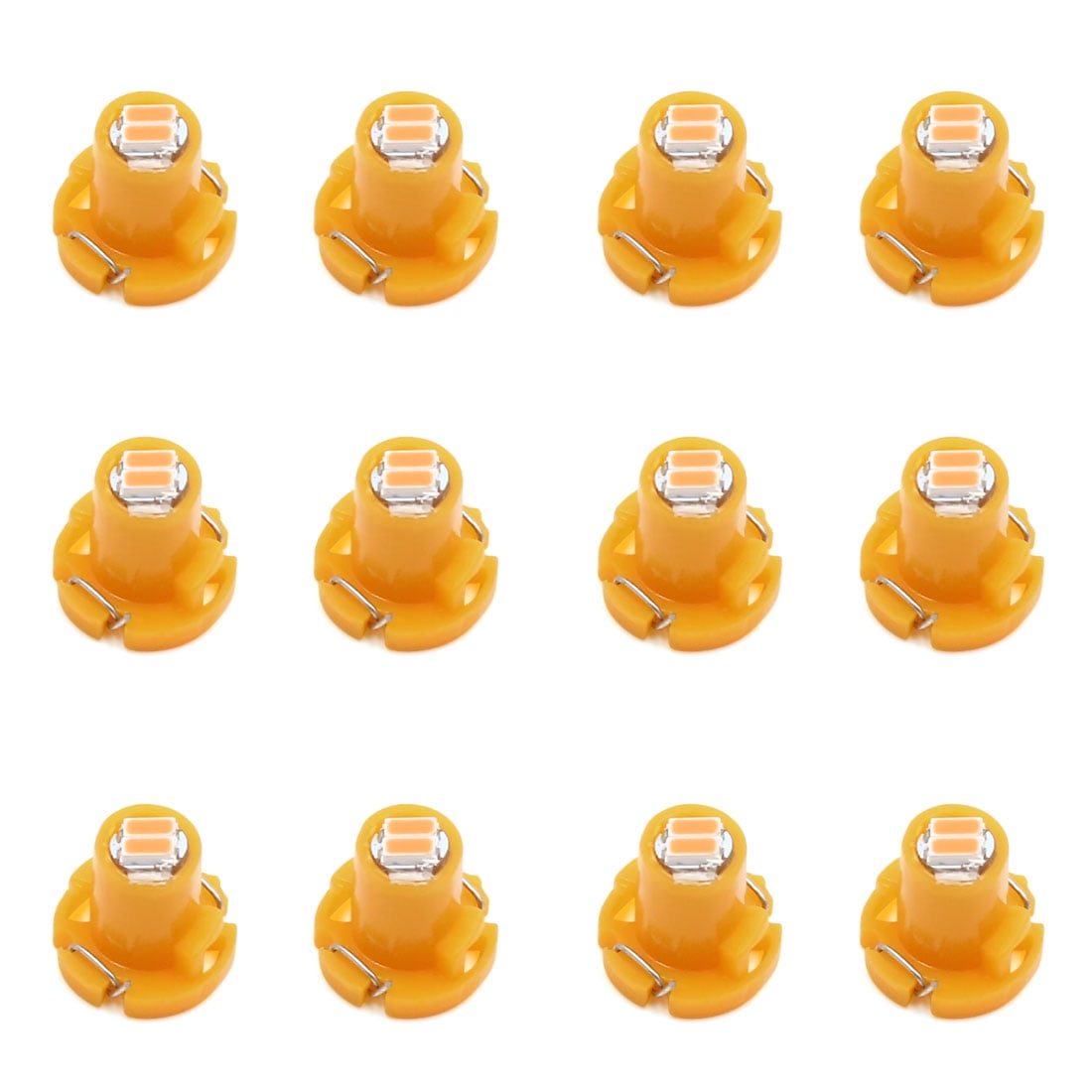 12pcs 12V T4.2 2-3014- Yellow Car Interior Dashboard Panel Light Bulb ...