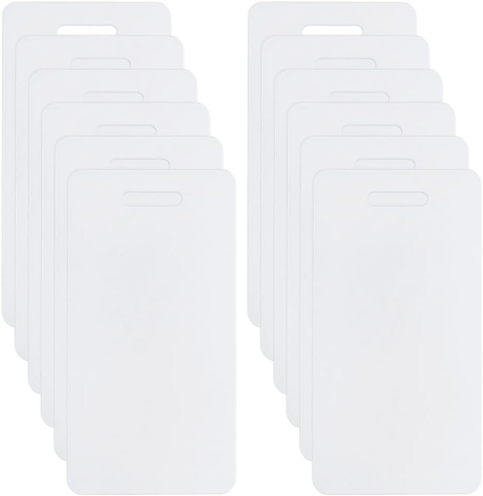 12pcs 12pcs White Acrylic Badge Buddy 4.49x2.2 Inch DIY Badge Buddy ...