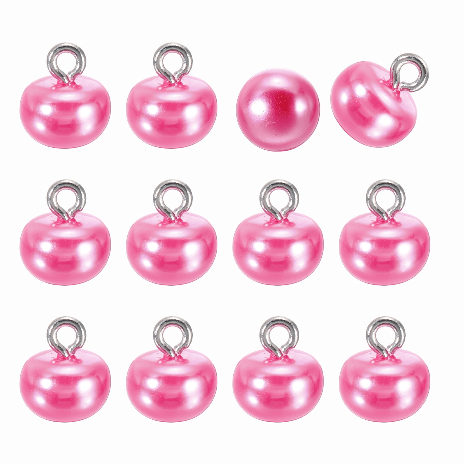 12pcs 16L Round Faux Pearl Buttons 10mm 3/8" Half Ball Dome Metal Shank ...