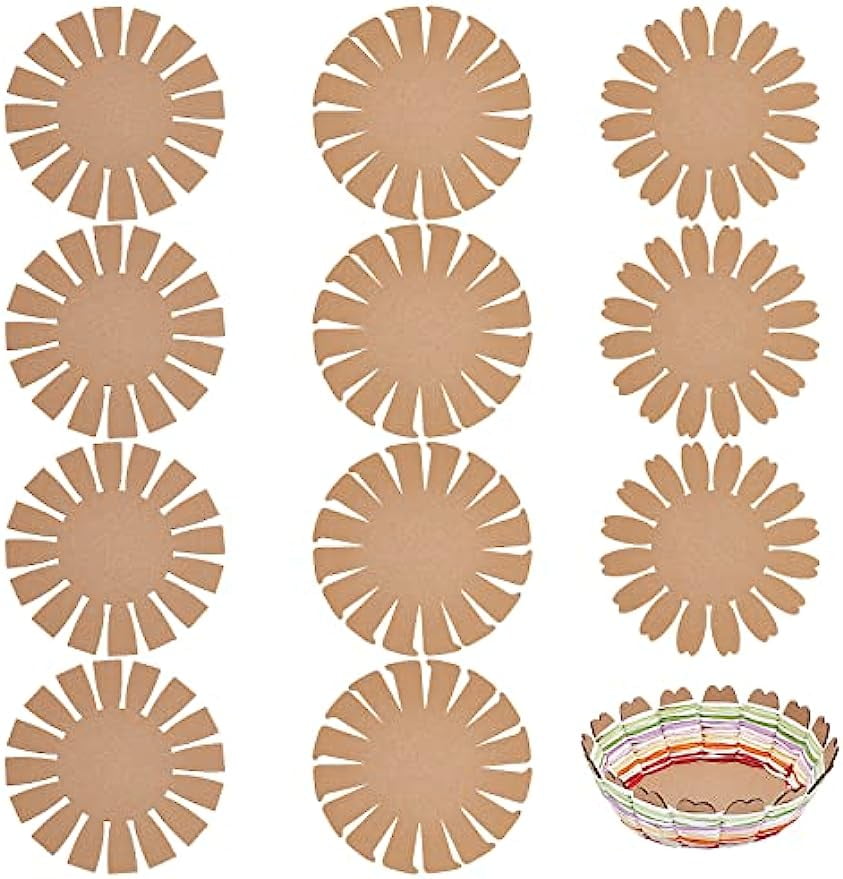 12pcs 19 Inch Round Paper Basket Weaving Knitting Crafts Decoration ...
