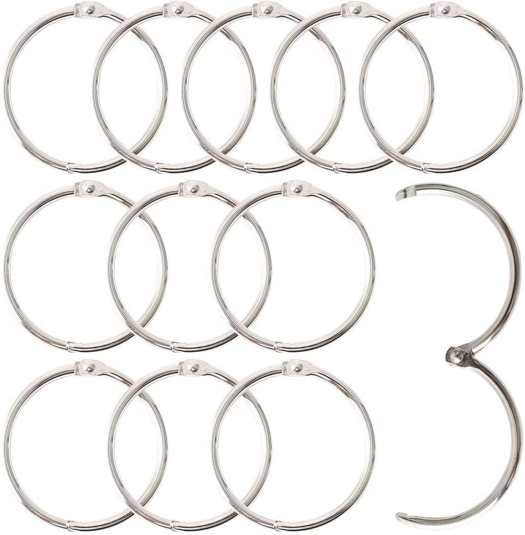 12pcs 2.5inches Metal Decorative Rolling Shower Curtain Hook Clip Ring ...