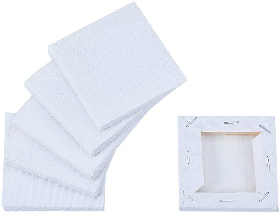 12pcs 2.8x2.8" Mini Canvas Panels Blank Square Canvas Art Canvas Panels ...