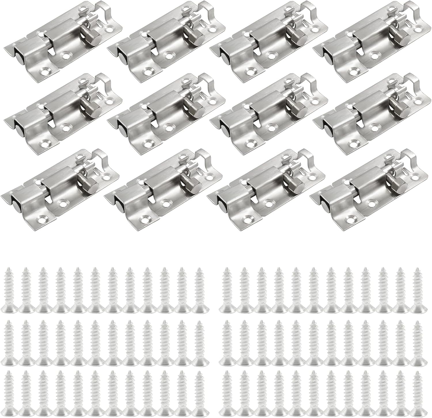 12pcs 2 inch / 50mm Stainless Steel Barrel Bolt Latch, Heavy Duty ...