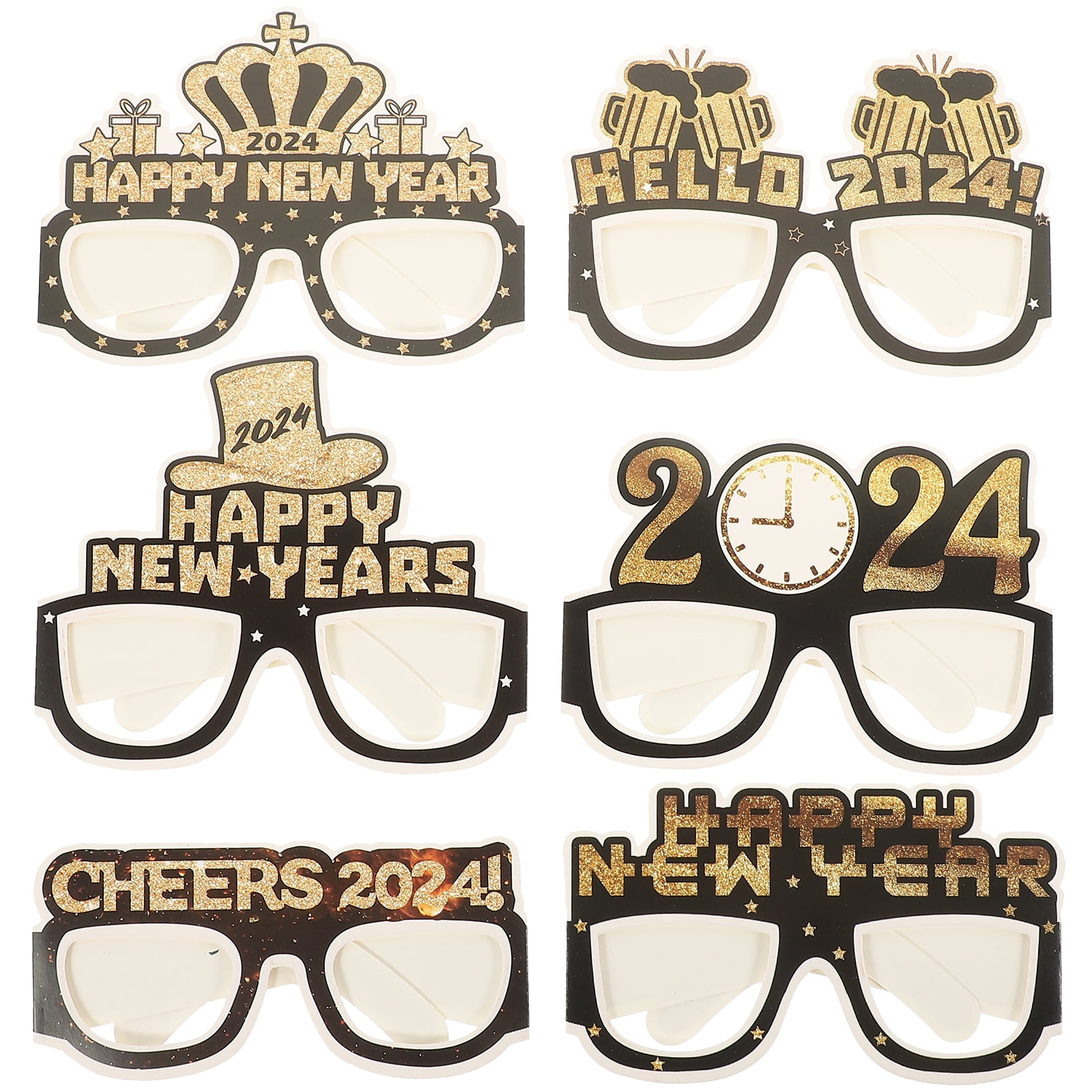 12pcs 2024 New Year's Eve Party Eyeglasses 2024 Celebration Party ...