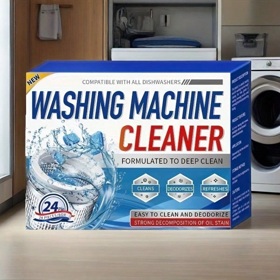 12pcs/24pcs Washing Machine Cleaner Tablets - Deep Clean, Deodorize ...