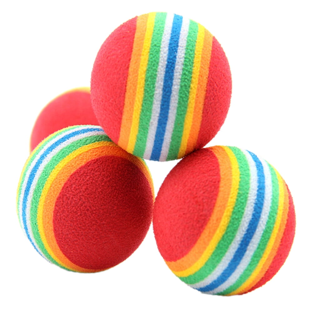 12pcs 3.5CM Rainbow Ball EVA Sponge Pet Dog Puppy Snack Ball Chew ...