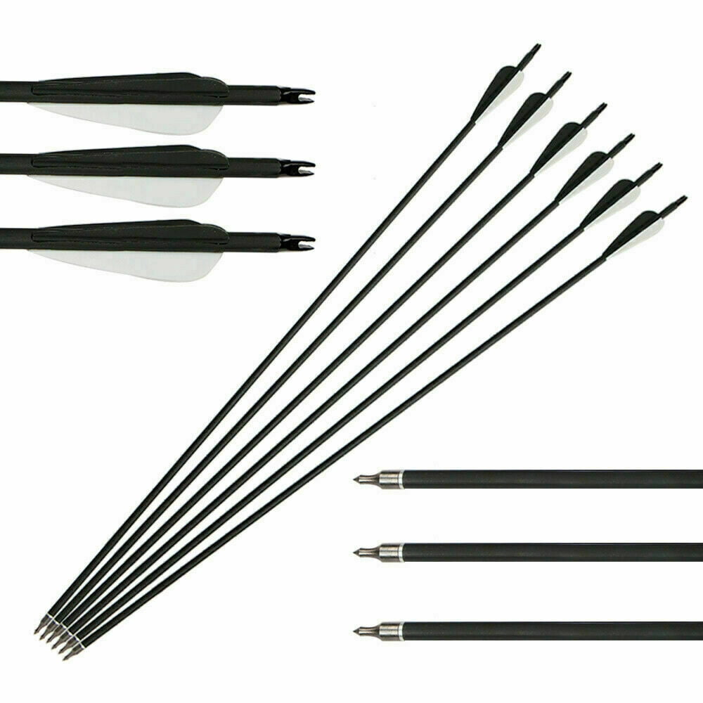 12pcs 30 inches Fiberglass Arrows OD 8mm Archery Arrows For Recurve ...