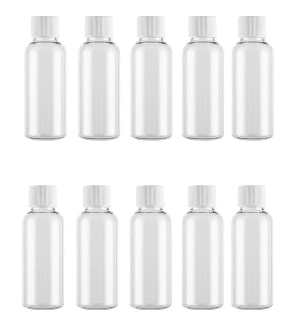 12pcs 30ml 1oz Empty Refillable Clear Plastic Bottles with Screw Caps ...