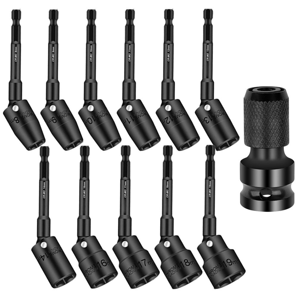 12pcs For 360 Degree Rotatable Hexagon Driver Socket Head Adapter H8 ...