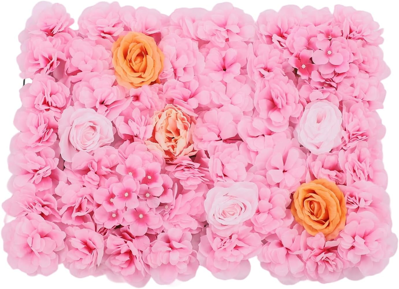 12pcs 3D Flower Backdrop Wall Panel Artificial Flower Wall Background ...