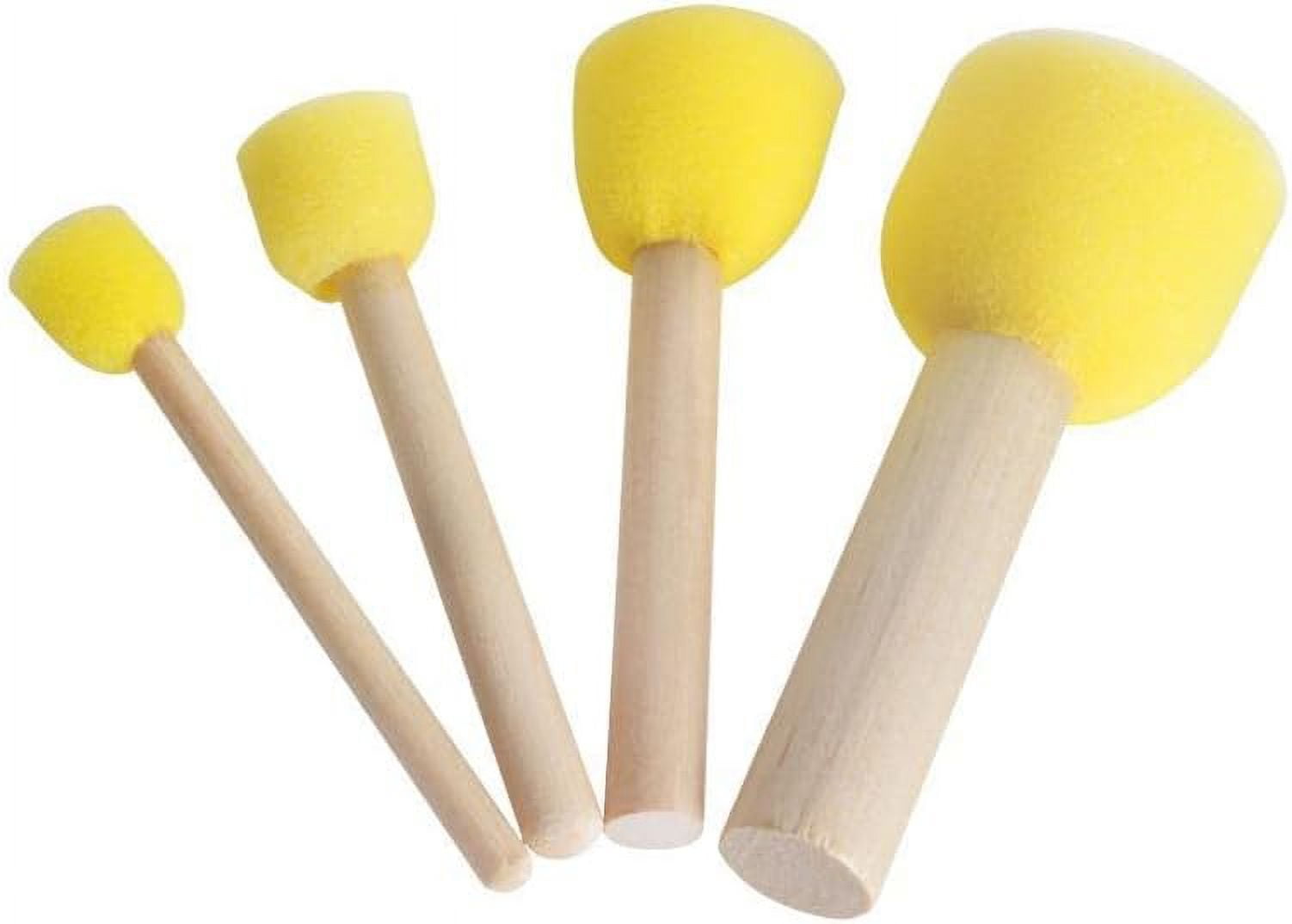 12pcs 4 Sizes Round Paint Foam Sponge Brush Set Painting Tools Sponge Stippler Set for Painting ...