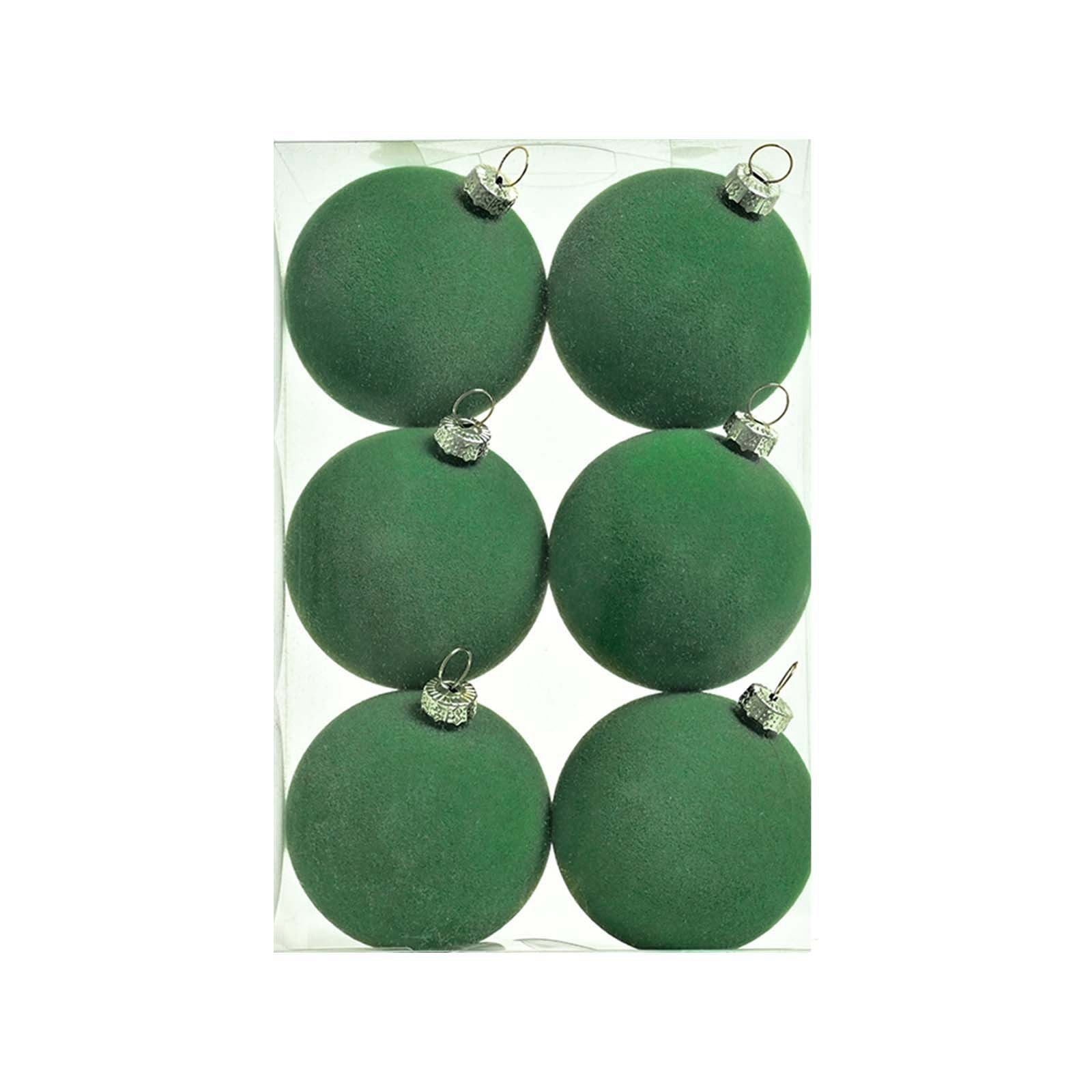 12pcs 6CM Velvet Macaron Color Christmas Baubles – Festive Tree ...