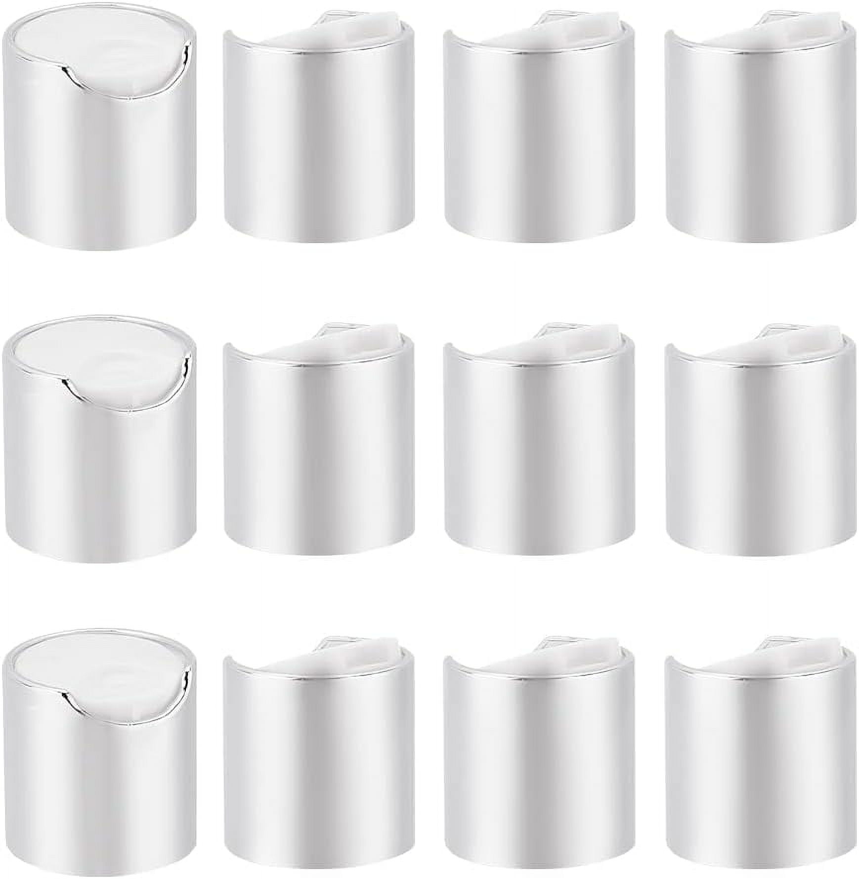 12pcs Aluminized Replacement Plastic Press Caps Silver Press Disc Caps ...