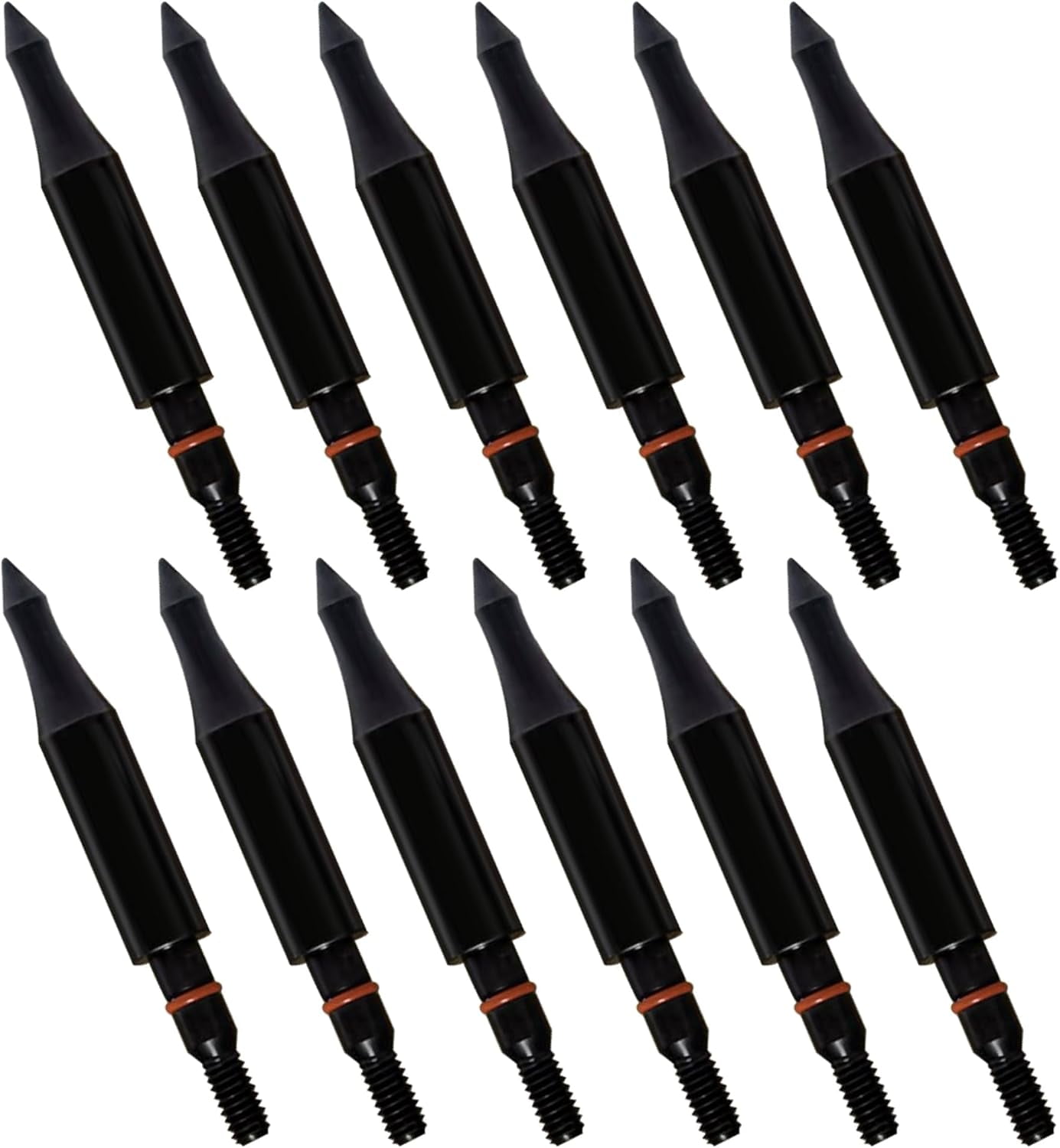 12pcs Archery Arrow Tips 100/125/150/200 Grain Field Tips 5/16 Inch Screw in Bullet Points ...
