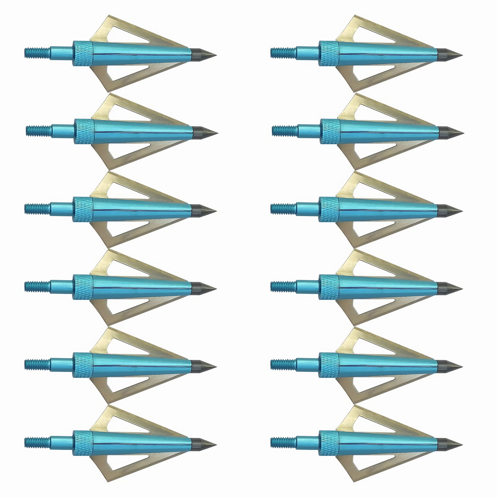 12pcs Archerys Broadheads 125 Grains Hunting Arrows Heads Arrows Tips ...