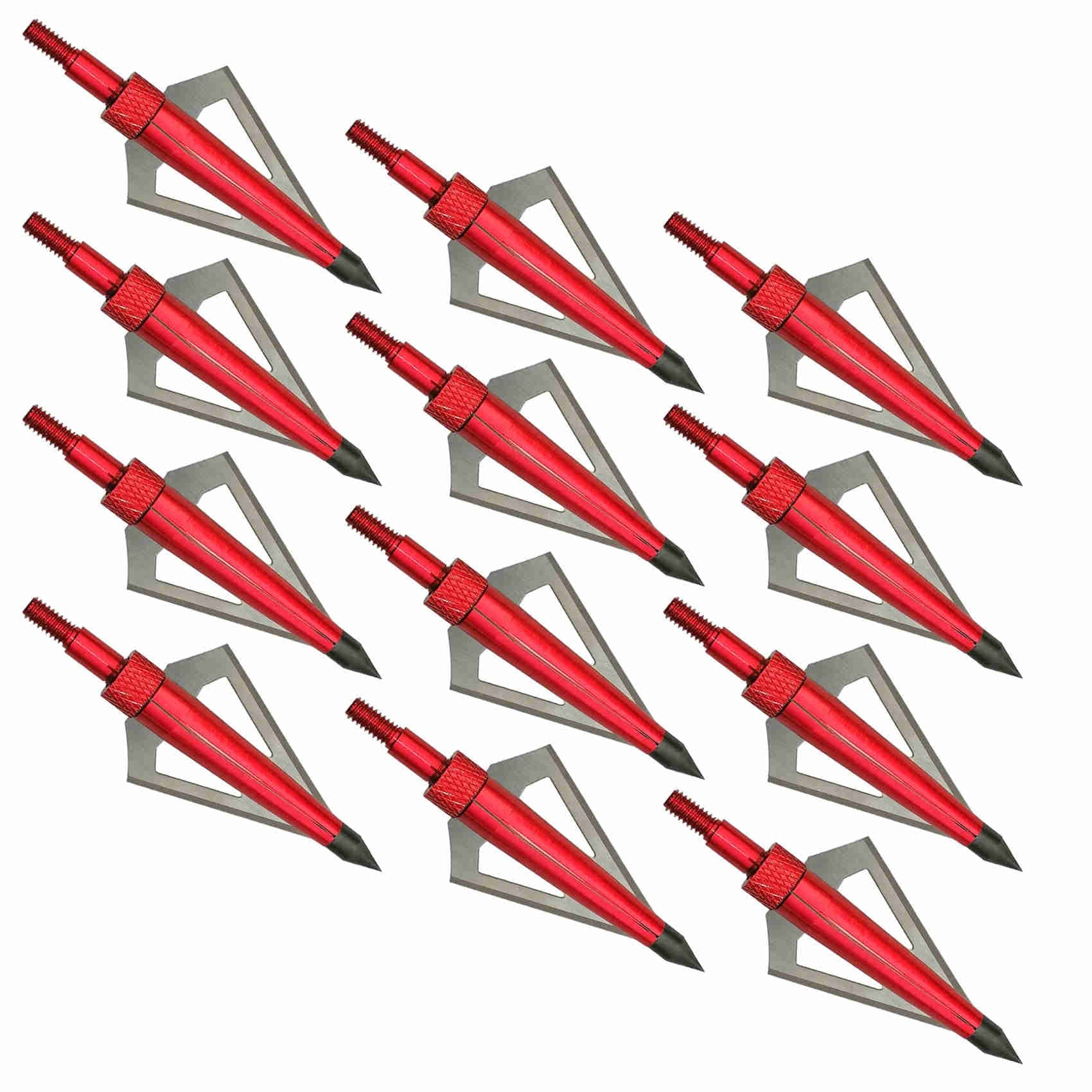 12pcs Archerys Broadheads 125 Grains Hunting Arrows Heads Arrows Tips ...