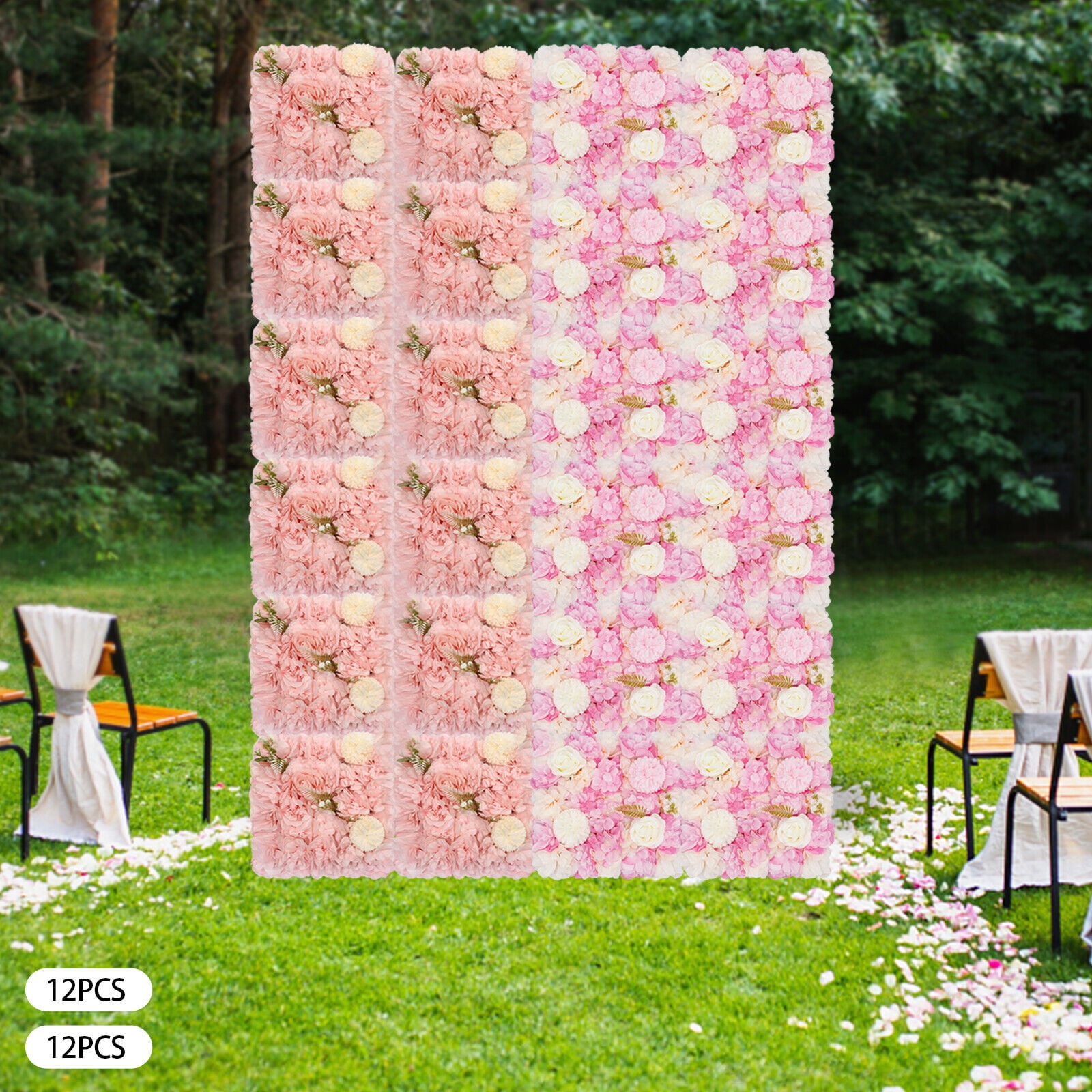 12pcs Artificial Flower Wall Panels 3D Flower Wall Panel- Artificial ...