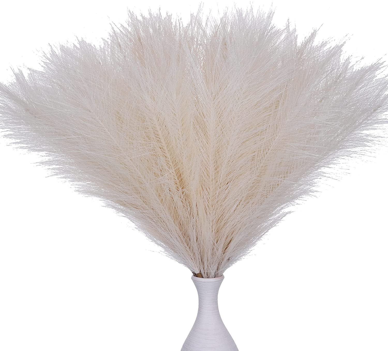 12pcs Artificial Pampas Grass,17in/43cm Fluffy Faux Pompous Grass,Dried ...