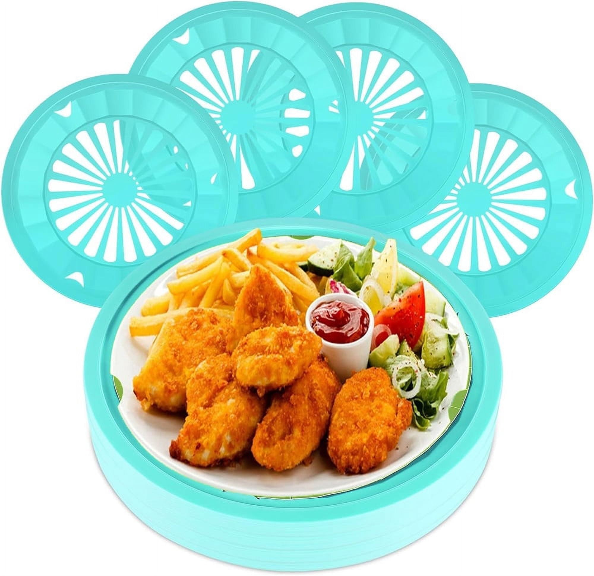 12pcs BBQ Paper Plate Holder Reusable Plastic Paper Plate Holder Round ...