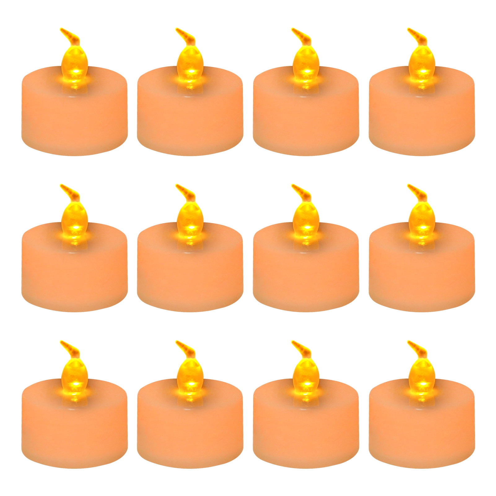 12PCS Flameless LED Tea Lights Canadles Realistic Flickering Warm ...