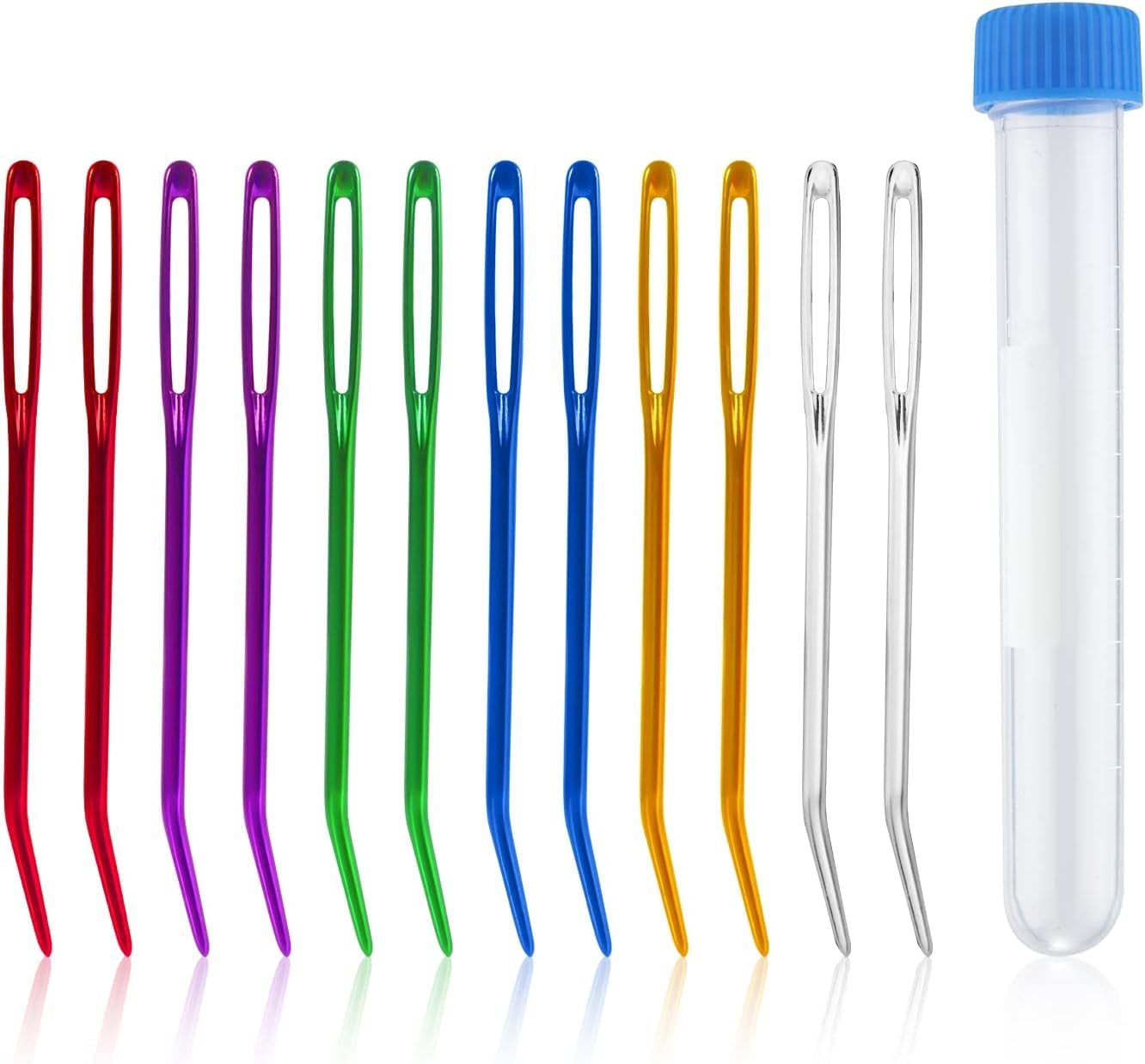 12pcs Bent Tapestry Needles, Large-Eye Blunt Needles Yarn Darning ...