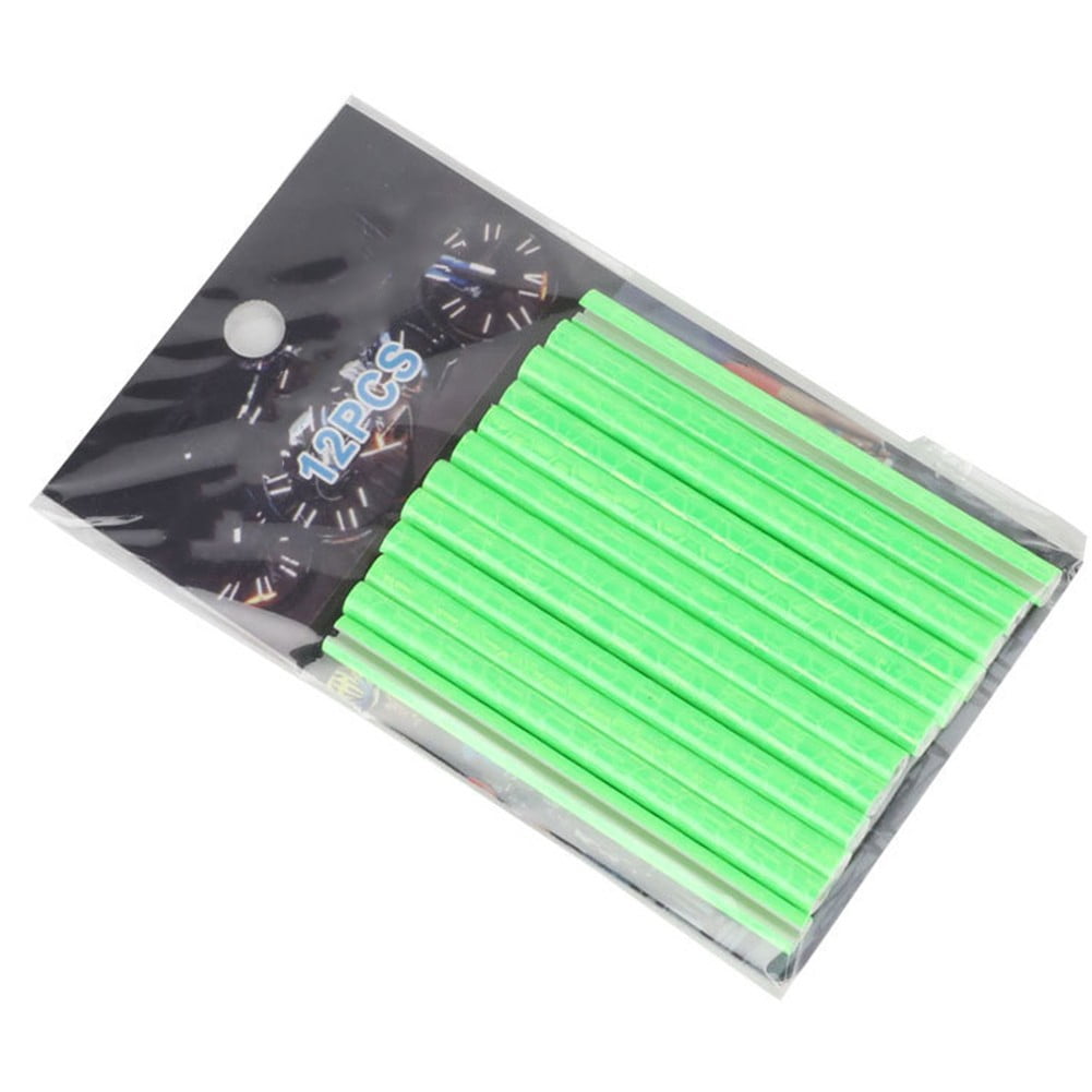12pcs Bicycle Wheel Spokes Reflective Sticker Tube Strip Cycling ...