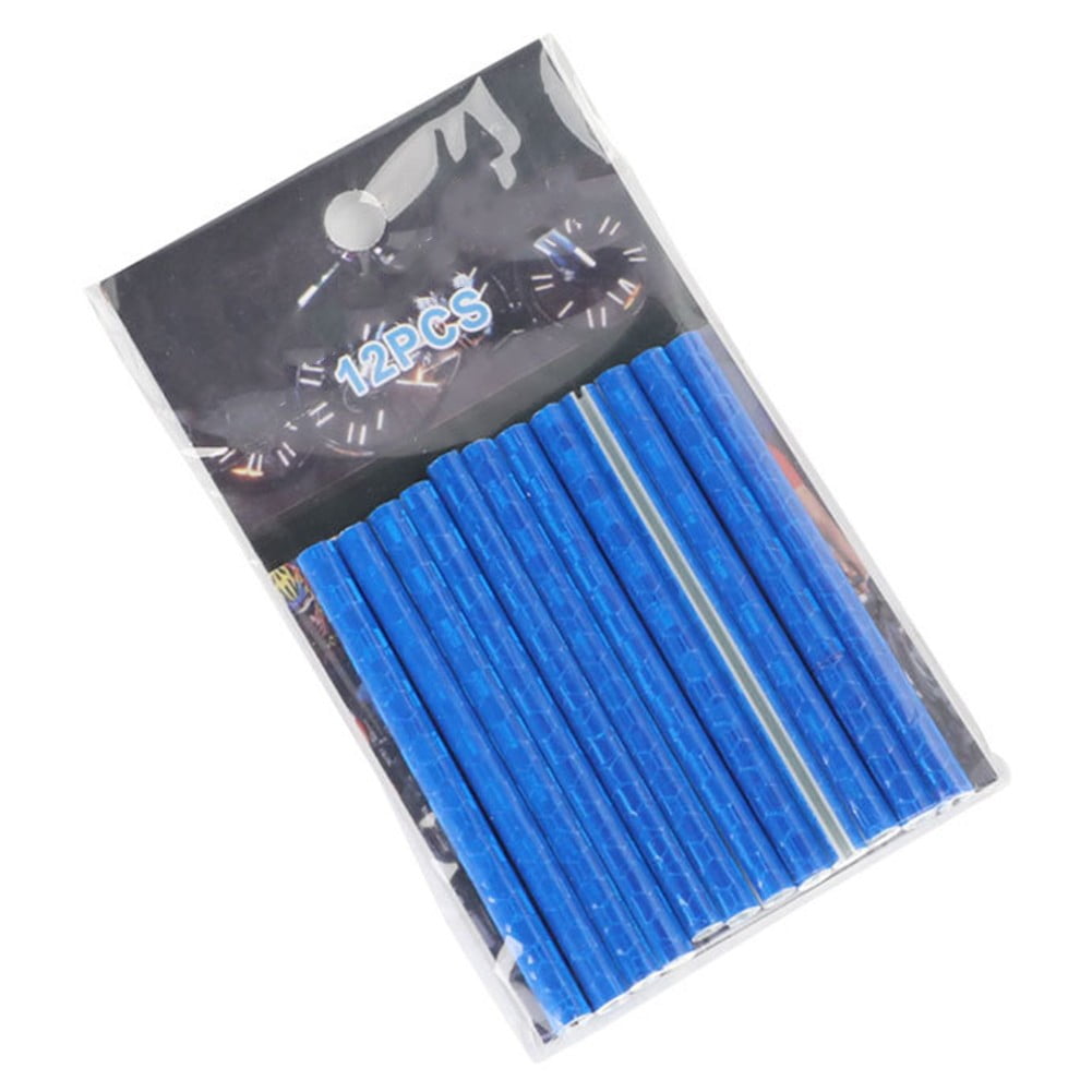12pcs Bicycle Wheel Spokes Reflective Sticker Tube Strip Cycling ...