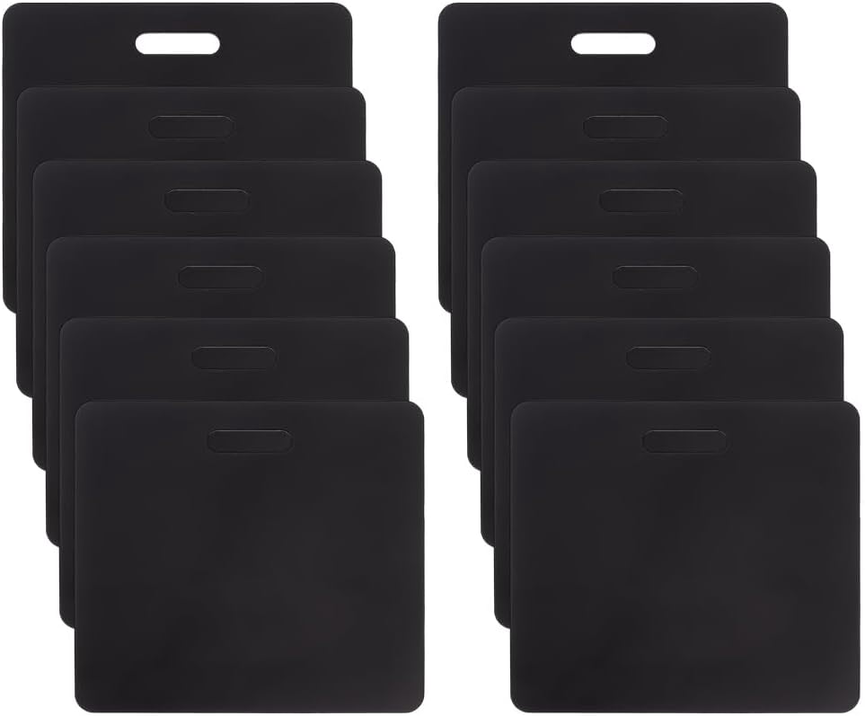12pcs Black Acrylic Badge Buddy 3.1x3.3inch DIY Badge Buddy Blanks Set ...