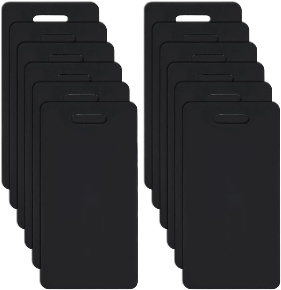 12pcs Black Acrylic Badge Buddy 4.49x2.2 Inch DIY Badge Buddy Blanks ...