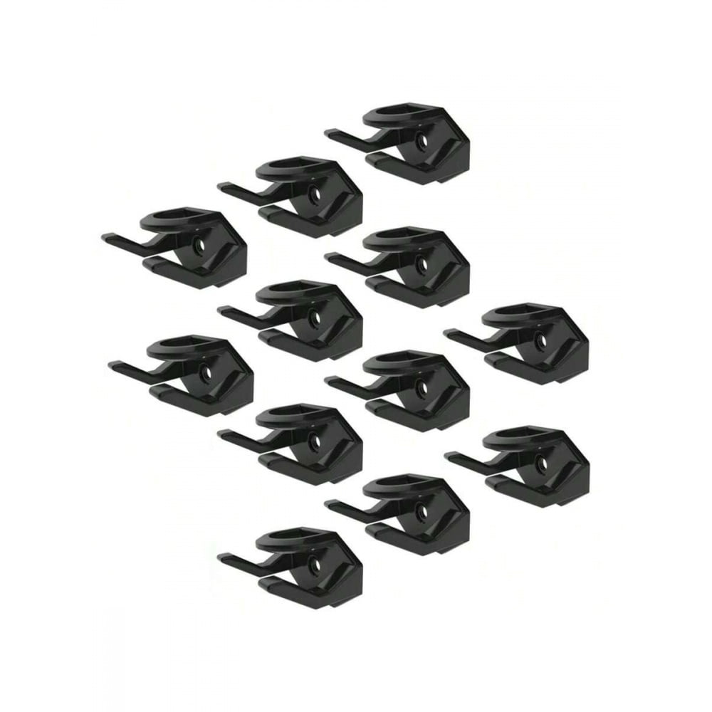 12pcs Black Adhesive Hat Hooks For Wall Door Cap Organizer Strong ...