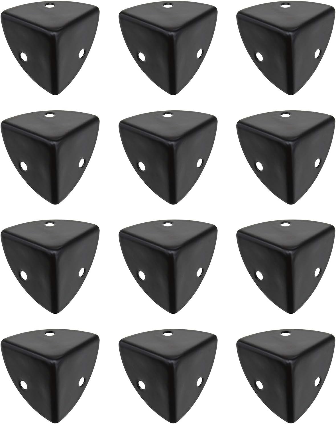 12pcs Black Corner Brace Decorative Protectors Wrap Angle Edge Guard ...