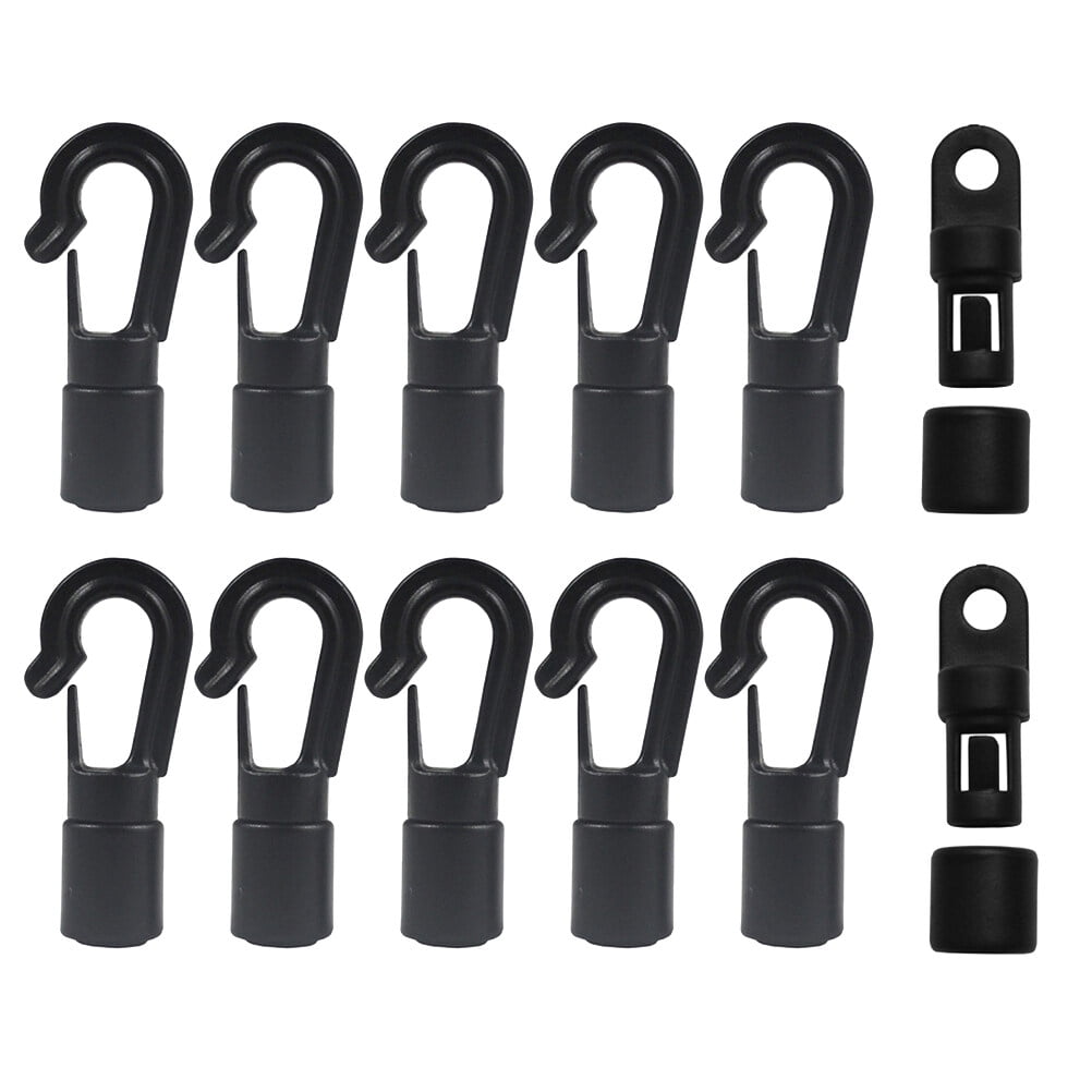 12pcs Bungee Cord End Hooks Elastic Cord Terminal Ends for Kayaks Boat ...