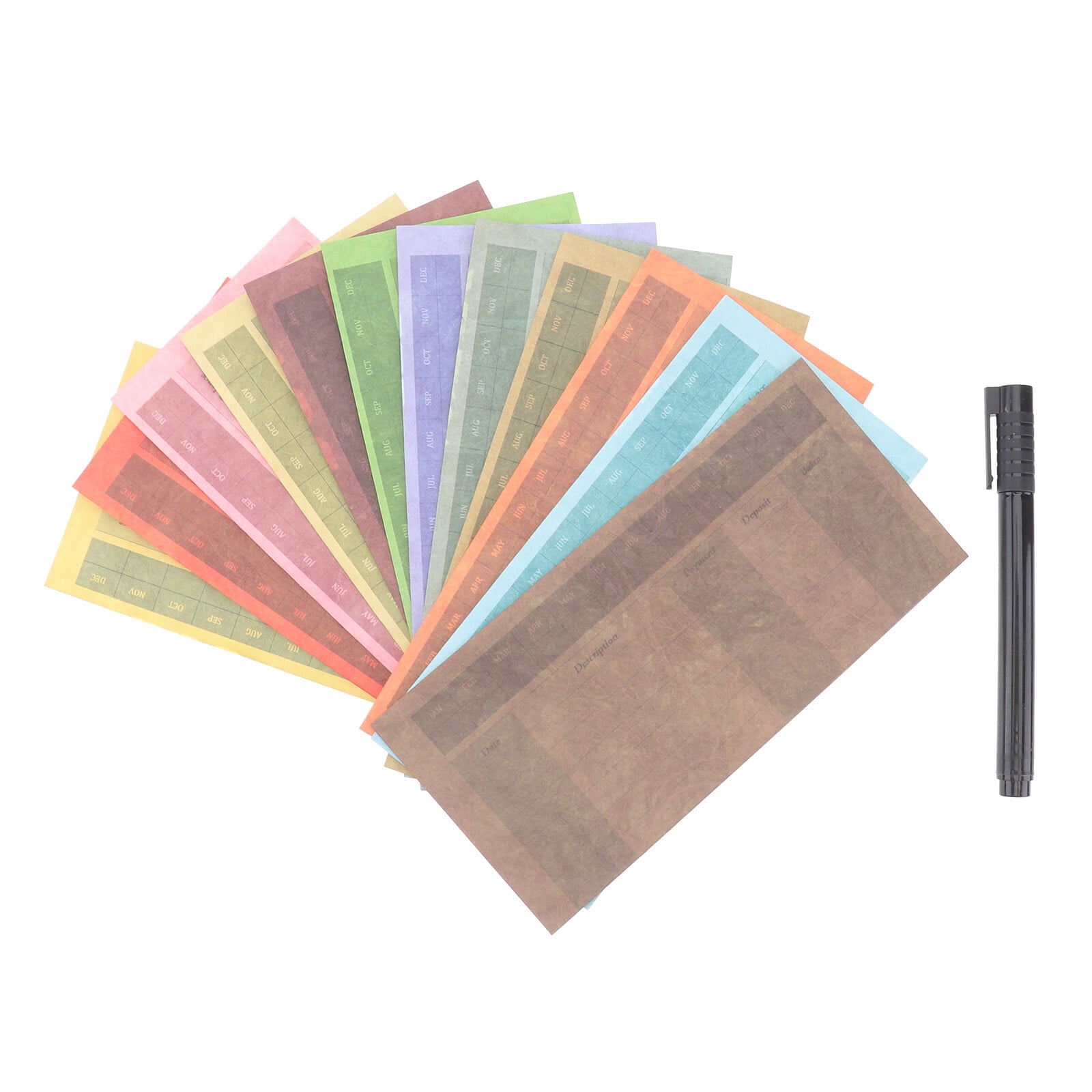 12pcs Cash Envelopes Assorted Money Saving System Budget Envelopes ...