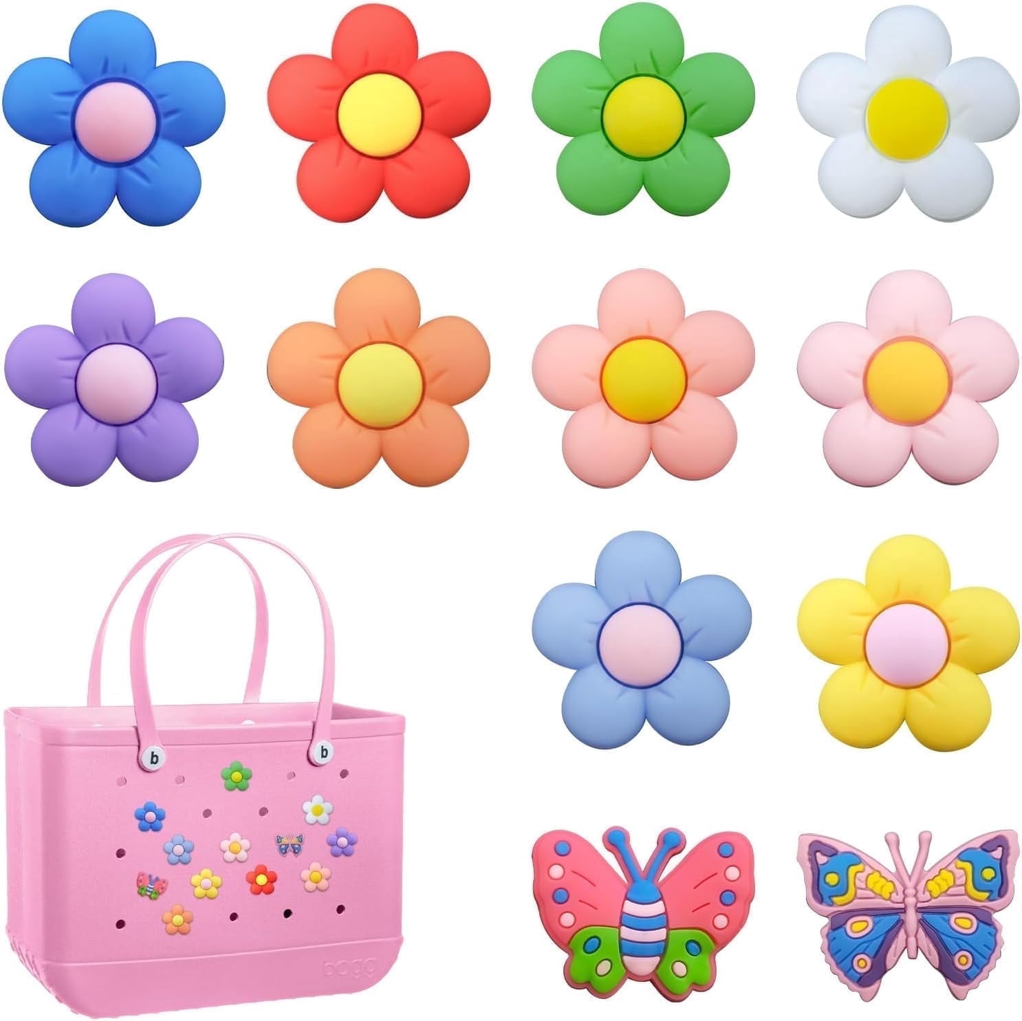REDFMG, Charms for Bogg Bag, 12pcs, PVC Beach Accessories - Walmart.com