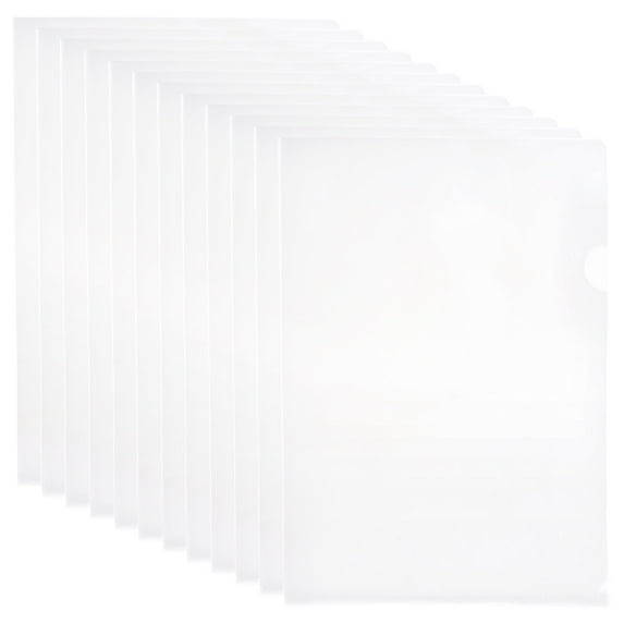 12pcs Clear Document Folder L-Type Plastic Folder Copy Safe Project ...