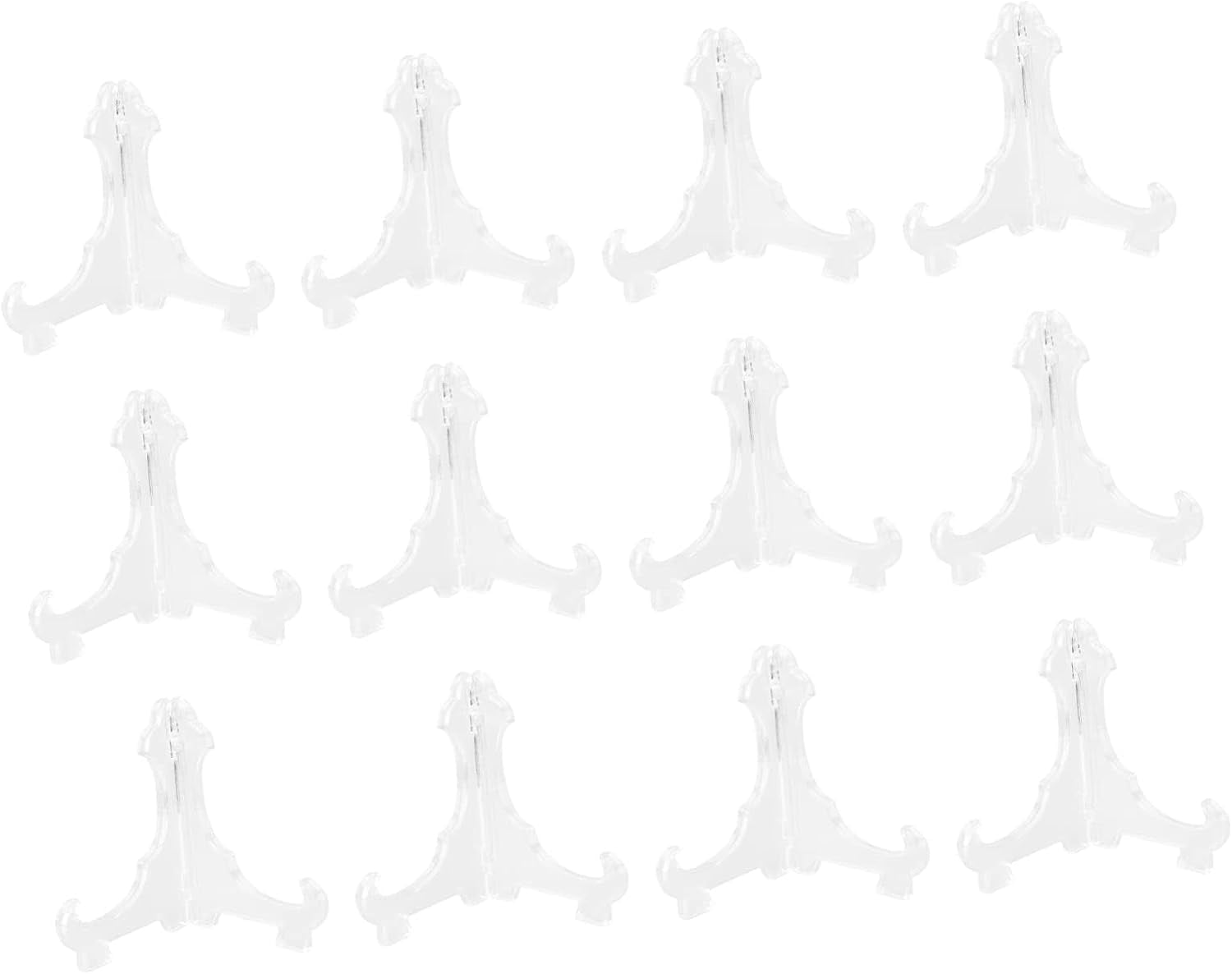 12pcs Clear Plastic Stand Clear Book Shelves Collapsible Bookshelf ...